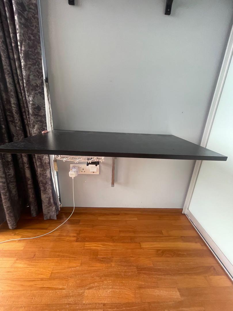 IKEA Table Norberg in Black, Furniture & Home Living, Furniture, Tables ...