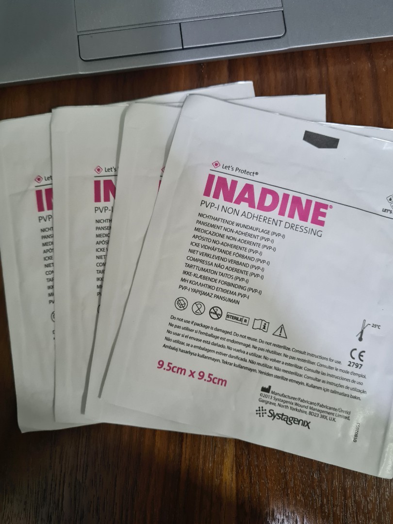 Inadine Plaster 9.5cm x 9.5cm, Health & Nutrition, Medical Supplies ...