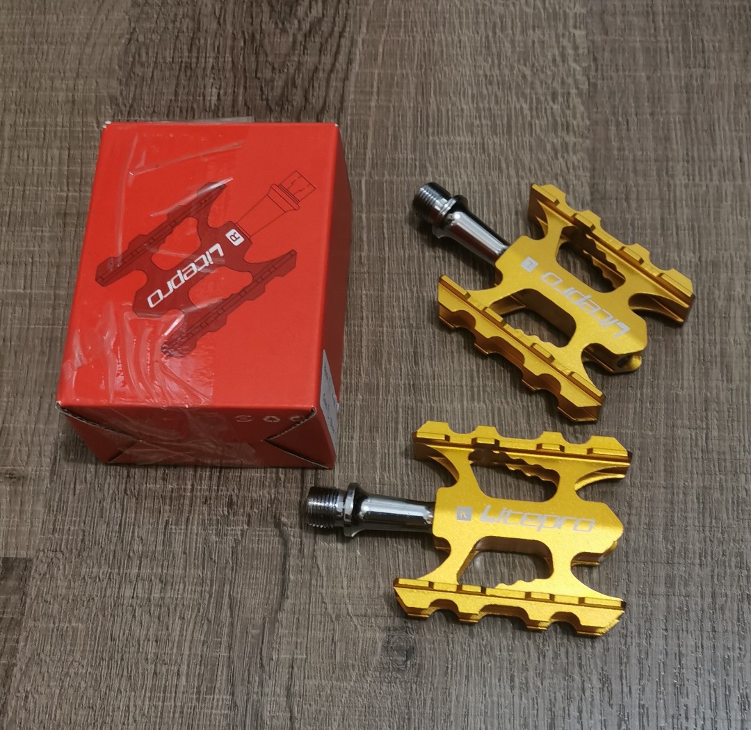 Litepro Pedal (GOLD), Sports Equipment, Bicycles & Parts, Parts ...