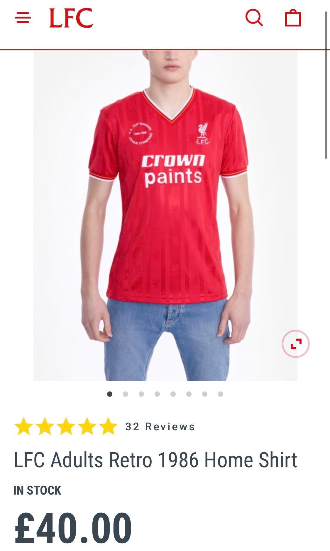 Liverpool FC Adults 1986 Retro Vintage Home Kit, Men's Fashion ...