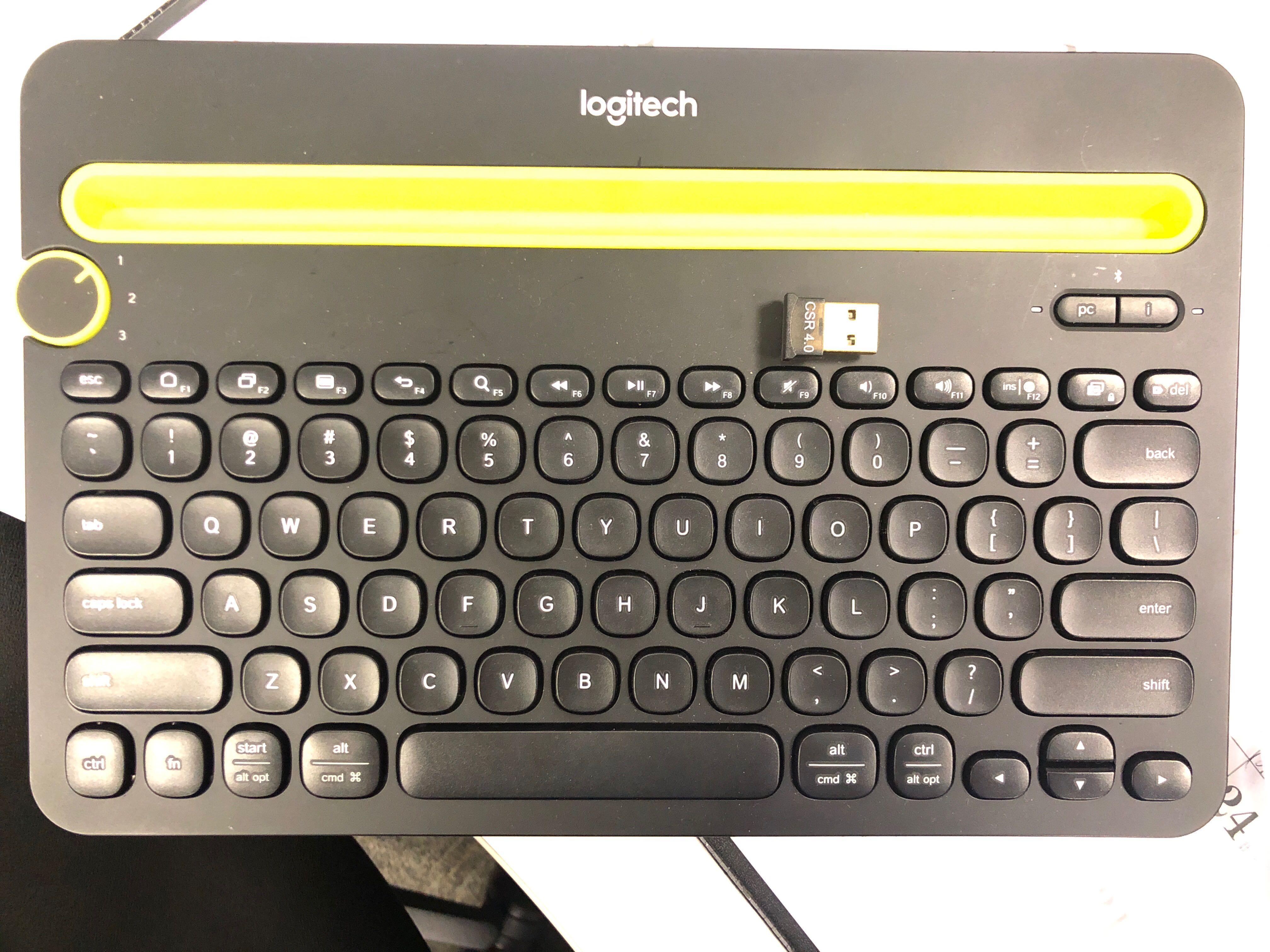 連藍芽dangle Logitech K480 keyboard 連藍芽dongle, 電腦＆科技, 電腦周邊及配件, 電腦鍵盤及相關產品 ...