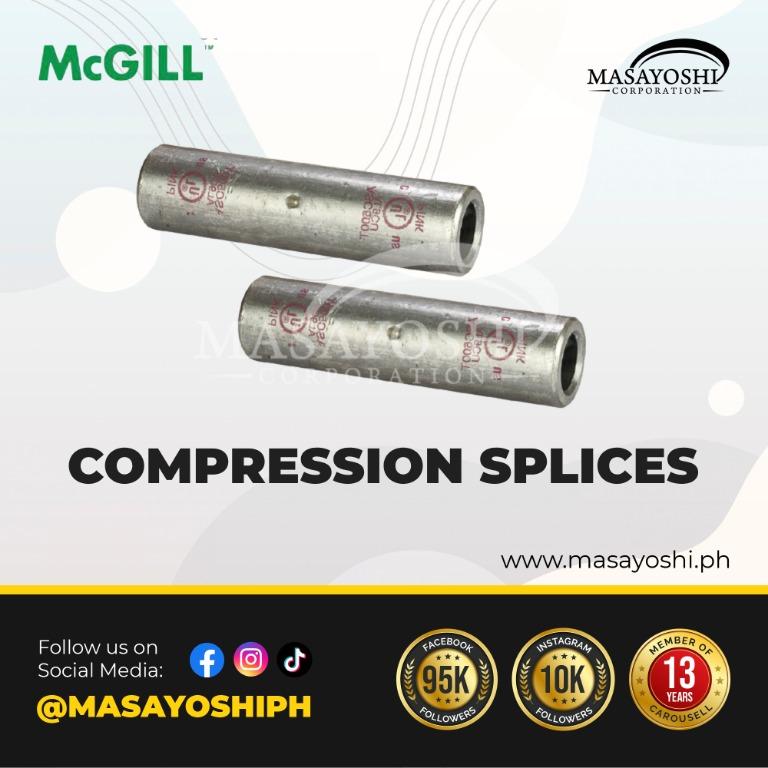 McGill Compression Splices 350MCM 3.88" AL9CU, Brown | Model# MGACS-350 ...