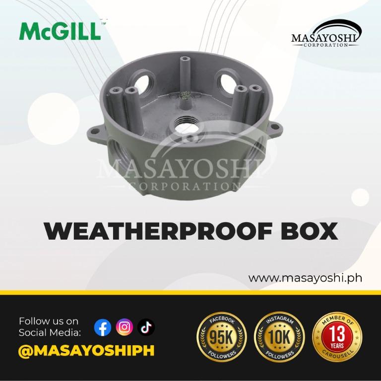 McGill Weatherproof Box 4" Round 3/4" - 5 Hole | Model# RB-7 ...