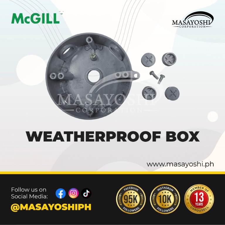 McGill Weatherproof Box 4" Round 3/4" - 5 Hole | Model# RB-7 ...