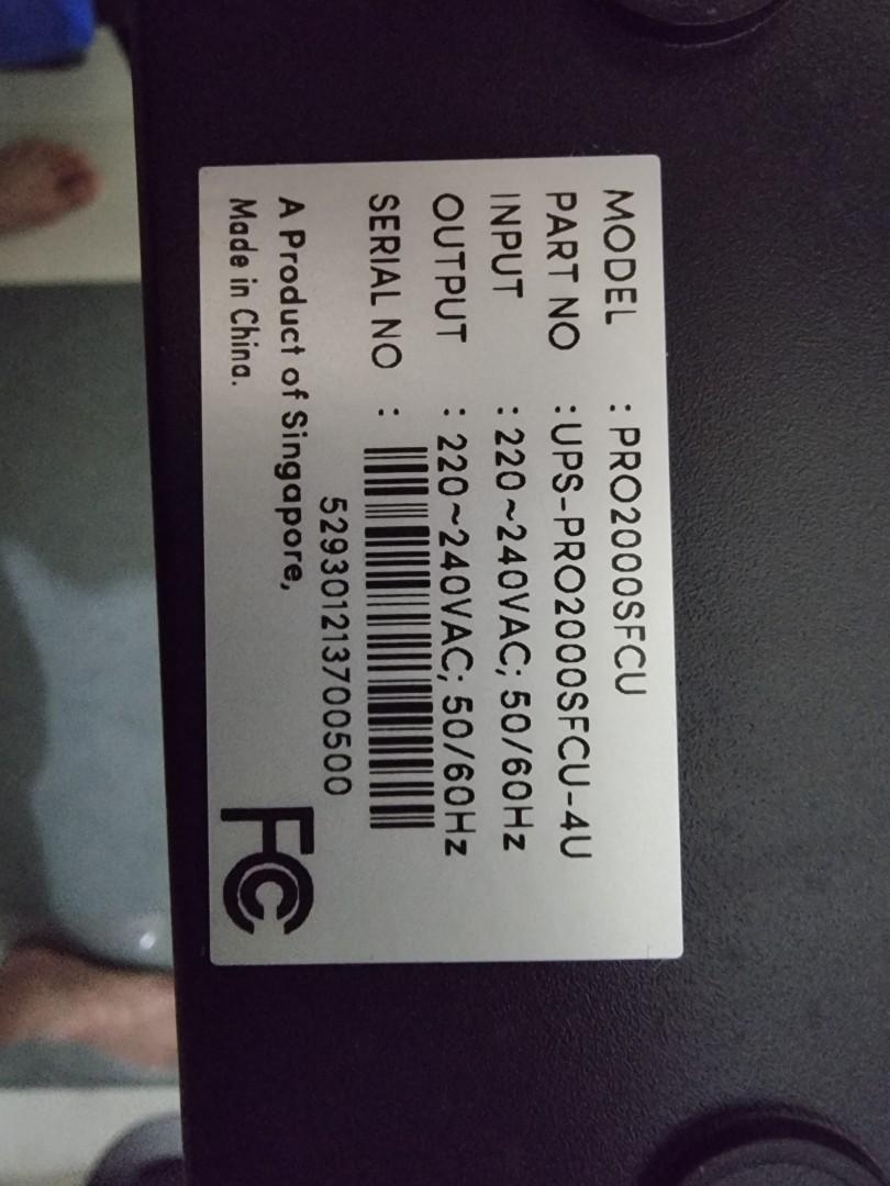 Prolink PRO2000SFCU UPS, Computers & Tech, Parts & Accessories ...
