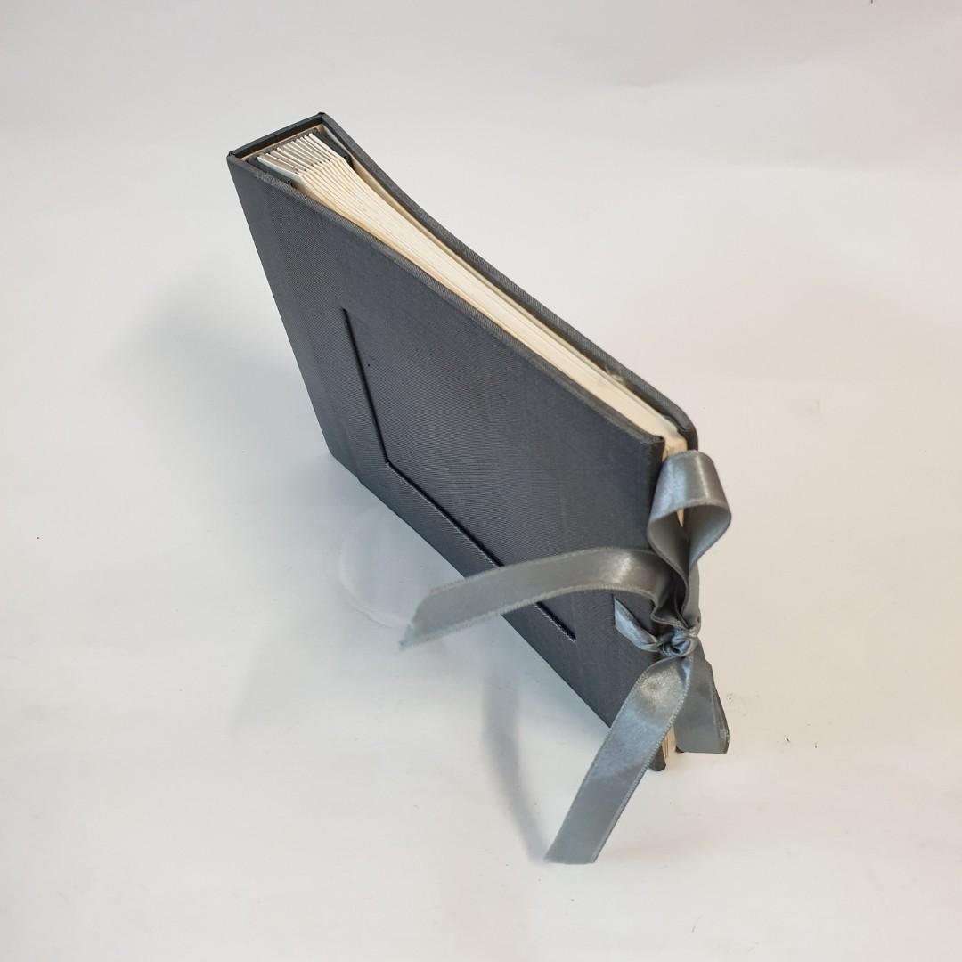 Silk Photo Album / Scrapbook with interscrew binding and ribbon ...
