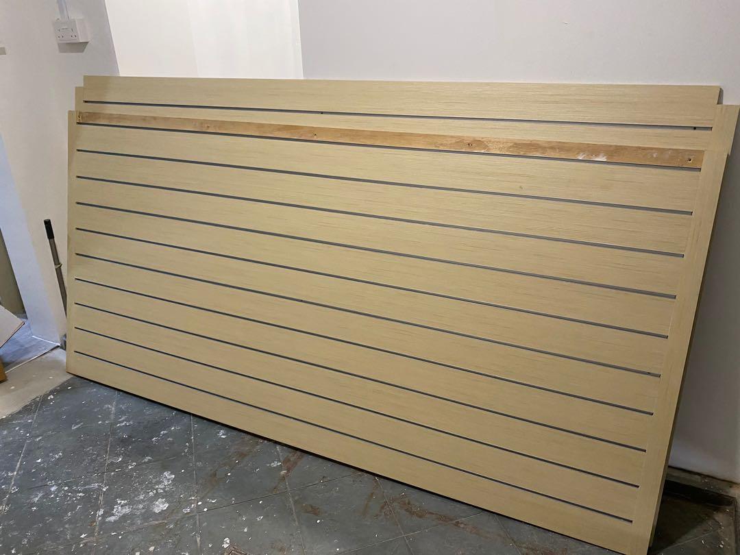 Slatwall custom panels x 3 with shelves for retail shop, Furniture ...