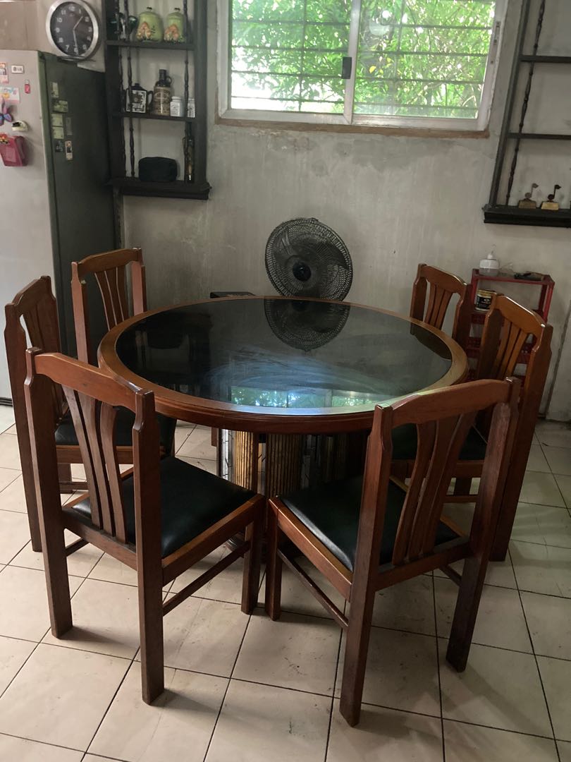 Solid Narra Table and Chair Set, Furniture & Home Living, Furniture ...