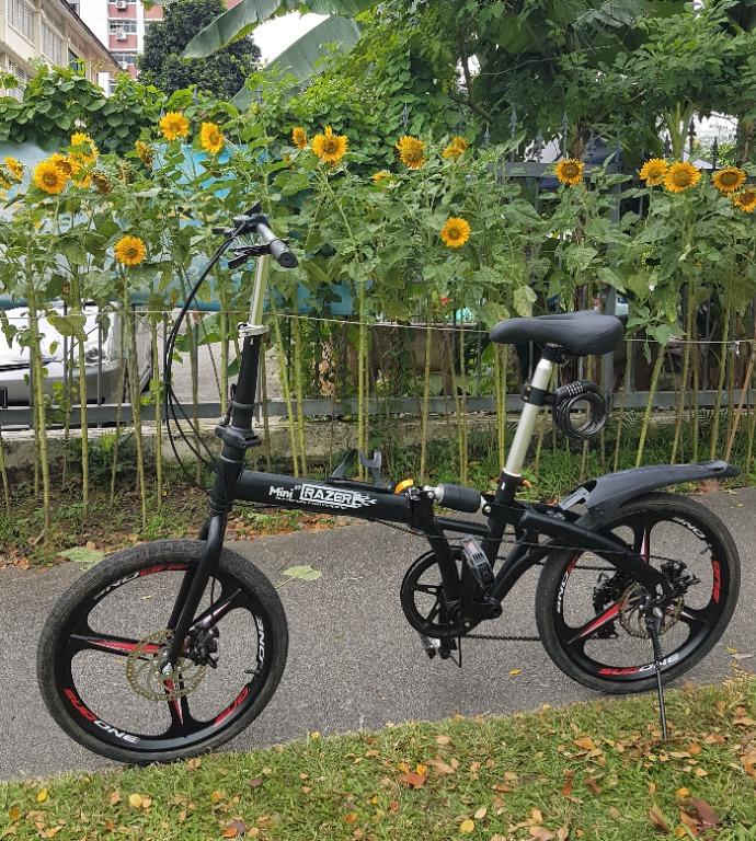 Stylish Sports Edition, 7 Speed Shimano, Black Mini XT Razer Foldable ...