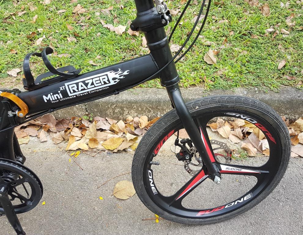 Stylish Sports Edition, 7 Speed Shimano, Black Mini XT Razer Foldable ...