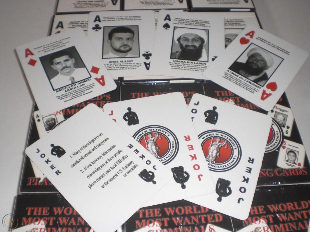 The worlds most wanted criminal playing card, Hobbies & Toys, Toys ...