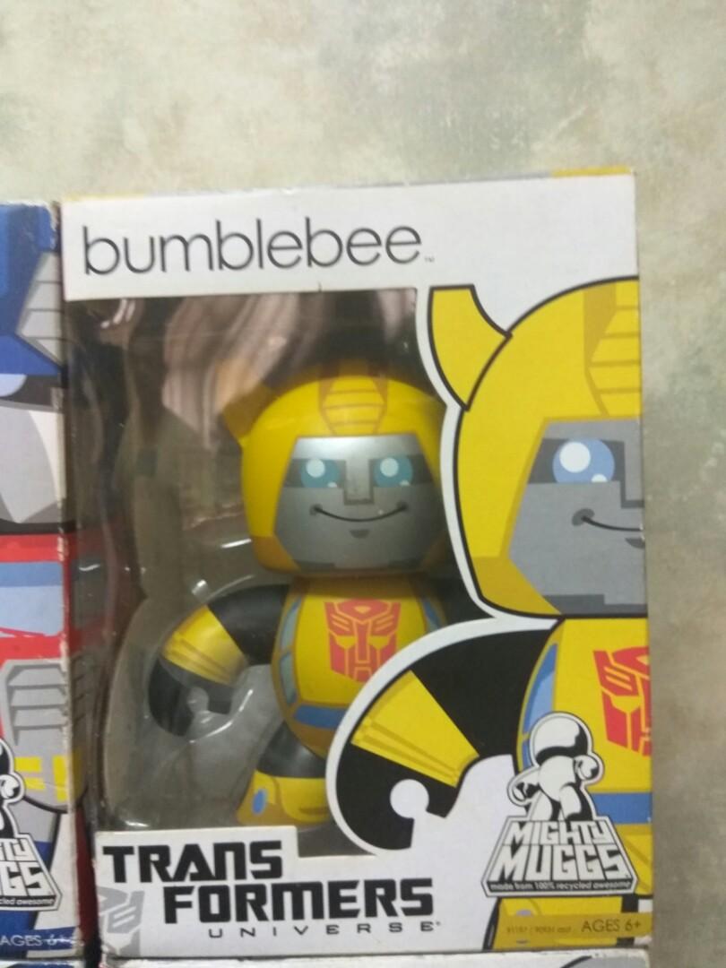 Transformers Mighty Muggs Optimus prime , Soundwave , bumblebee ...