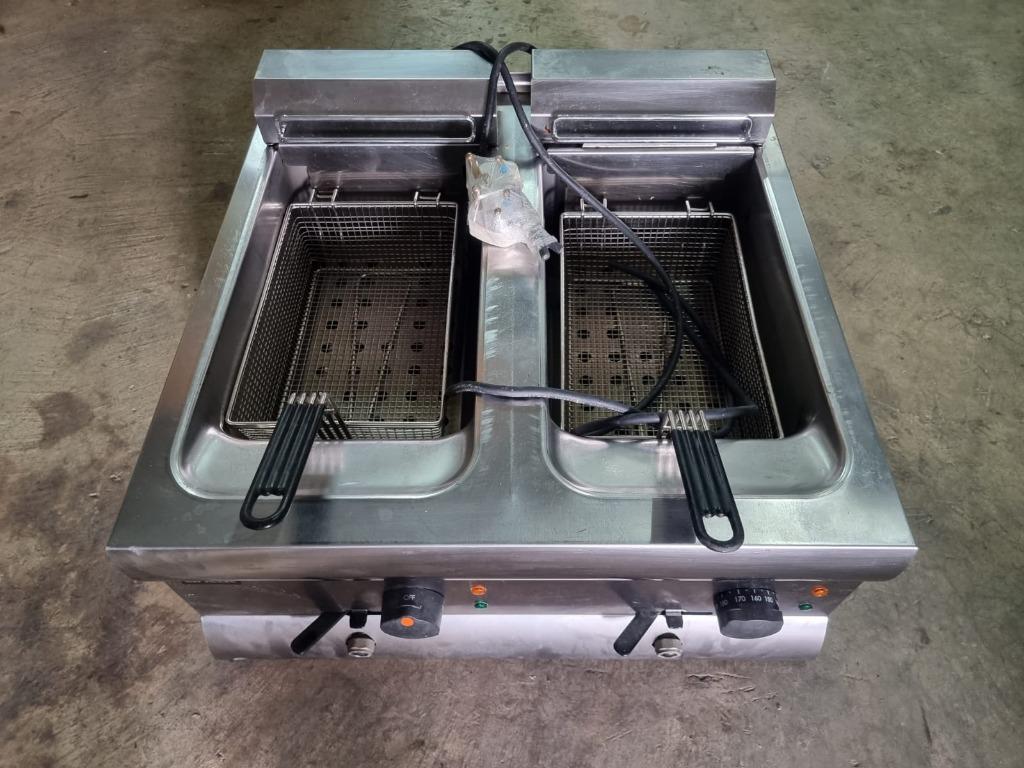 TWIN TANK FRYER ELECTRIC LINCAT COUNTER TOP TWIN TANK FRYER STAINLESS ...