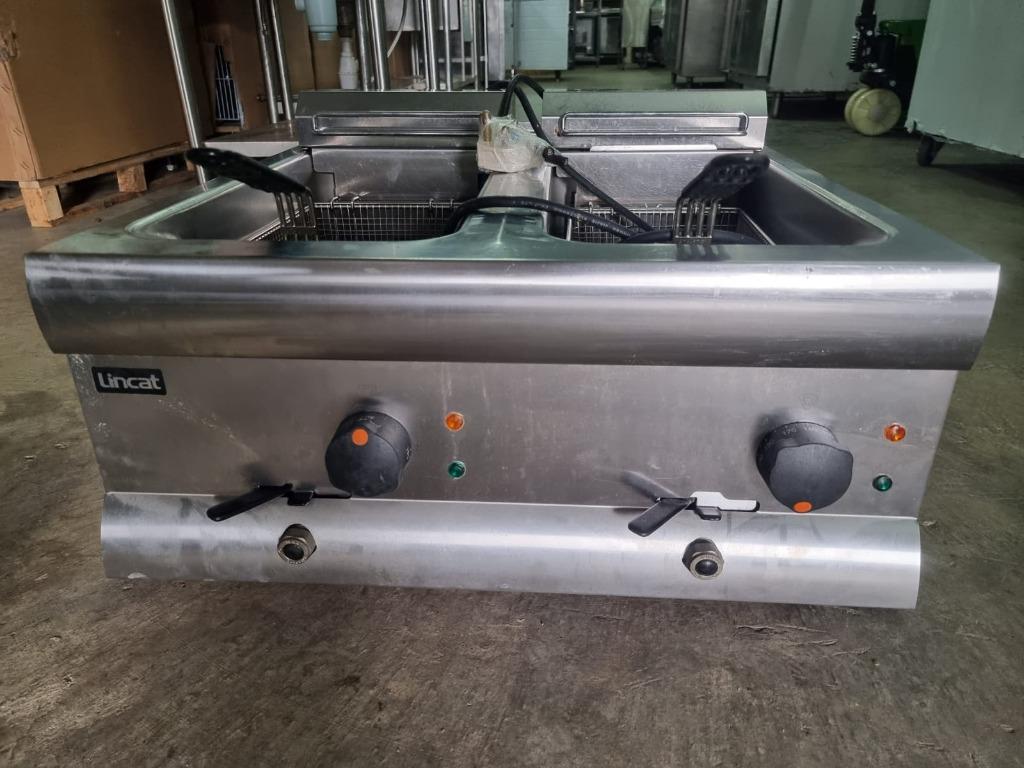 TWIN TANK FRYER ELECTRIC LINCAT COUNTER TOP TWIN TANK FRYER STAINLESS ...