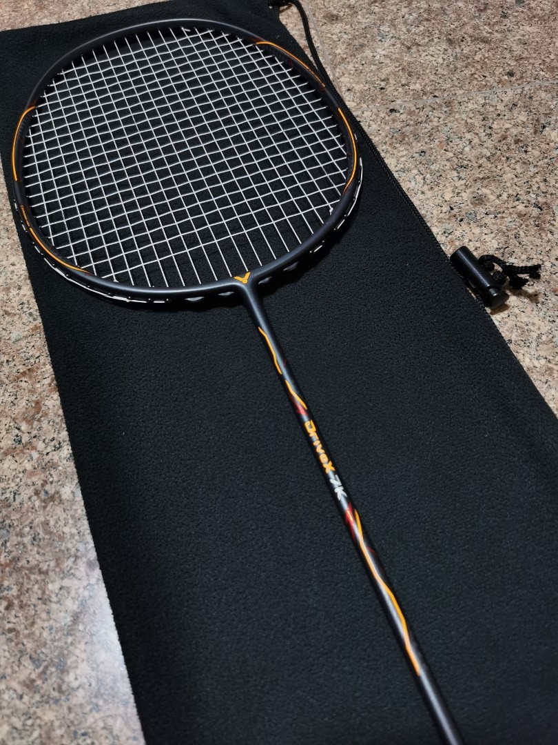 Victor DriveX 7K Badminton Racket with Yonex Bg66 Force, Sports ...