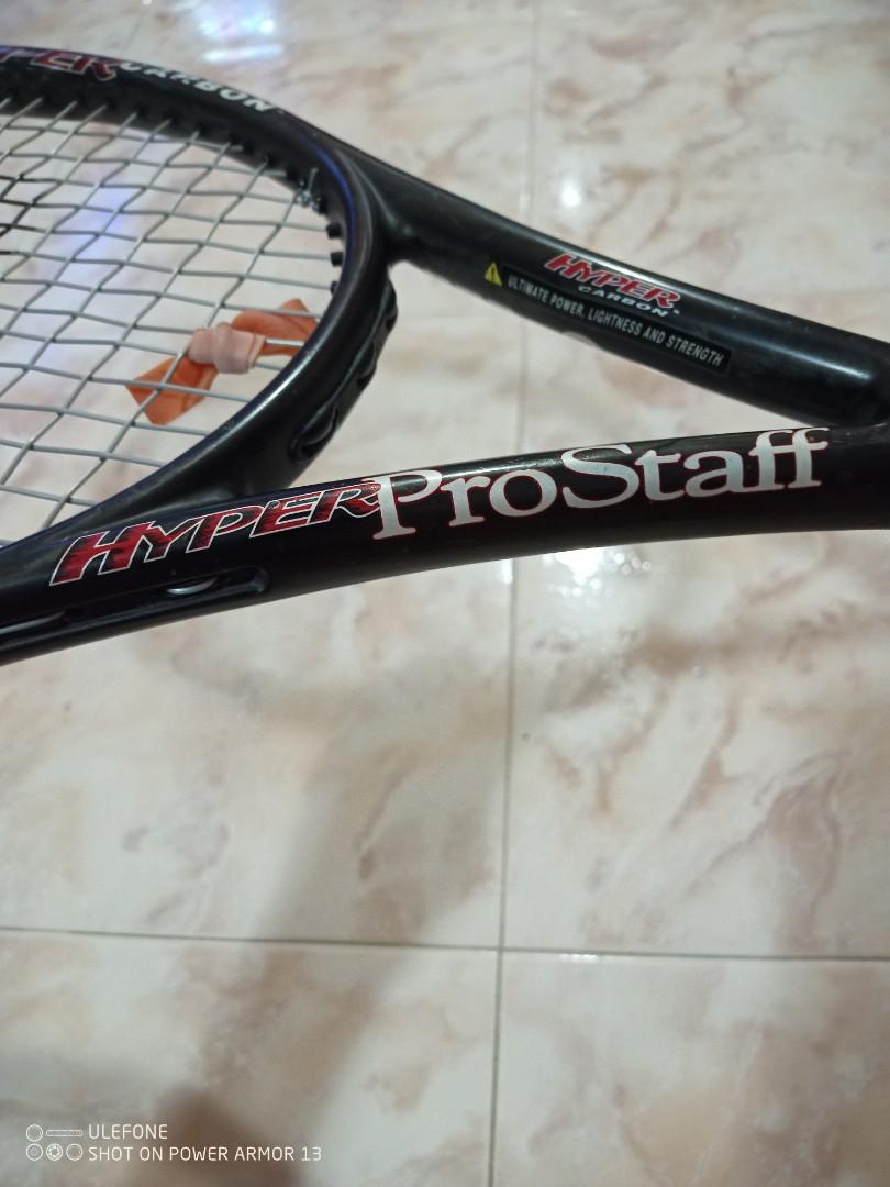 Wilson Hyper Carbon Pro Staff 5.0 Tennis Racquet, Sports Equipment ...