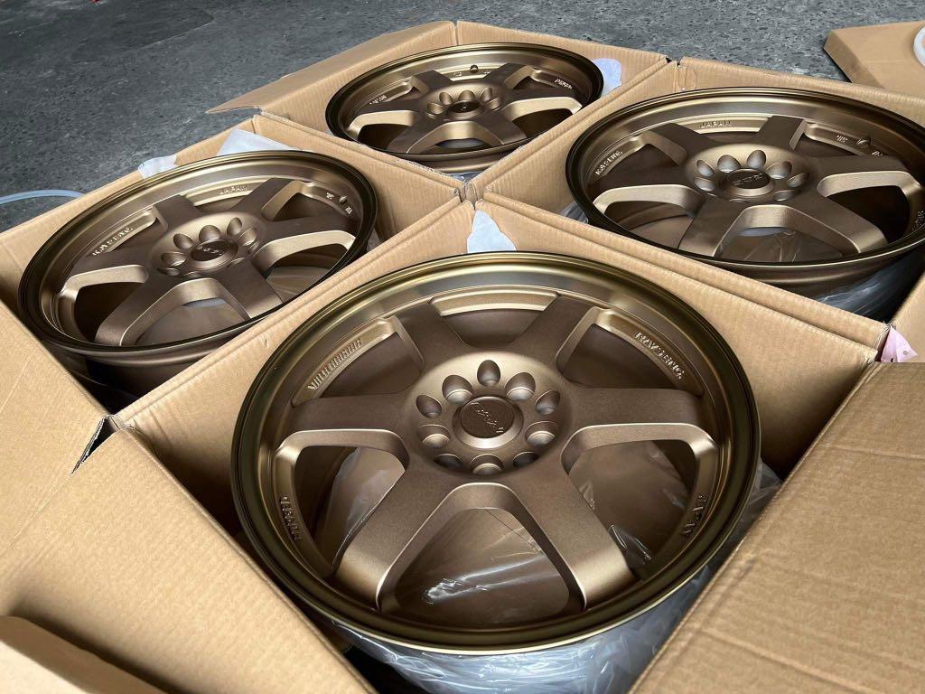 16” TE37 design Bronze code 6018 mags 5Holes pcd 100-114 Bnew, Car ...