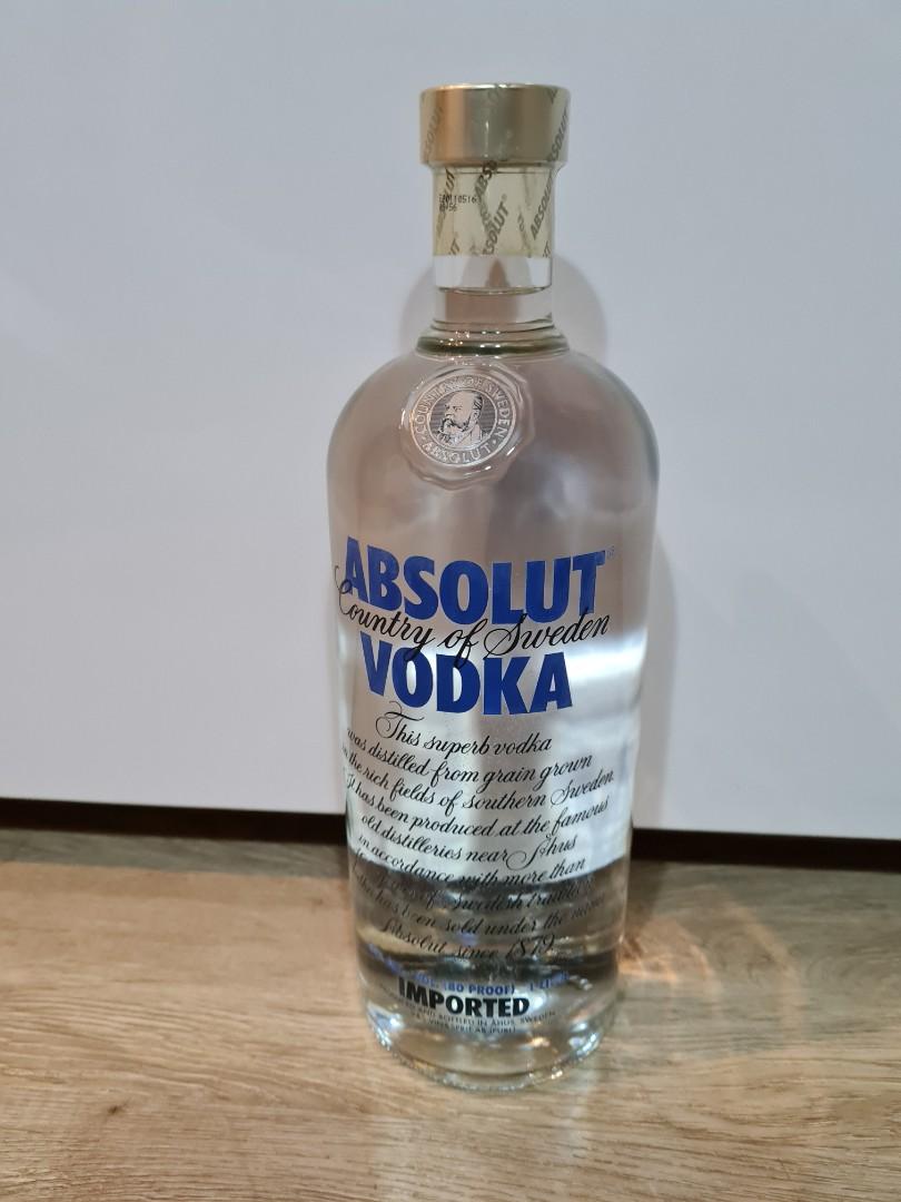 Absolut Vodka IMPORTED 1Litre, Food & Drinks, Beverages on Carousell
