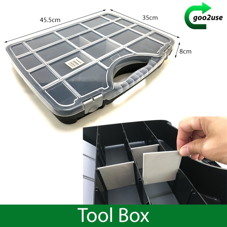 Adjustable Big Compartments Tool Box, Furniture & Home Living, Home ...