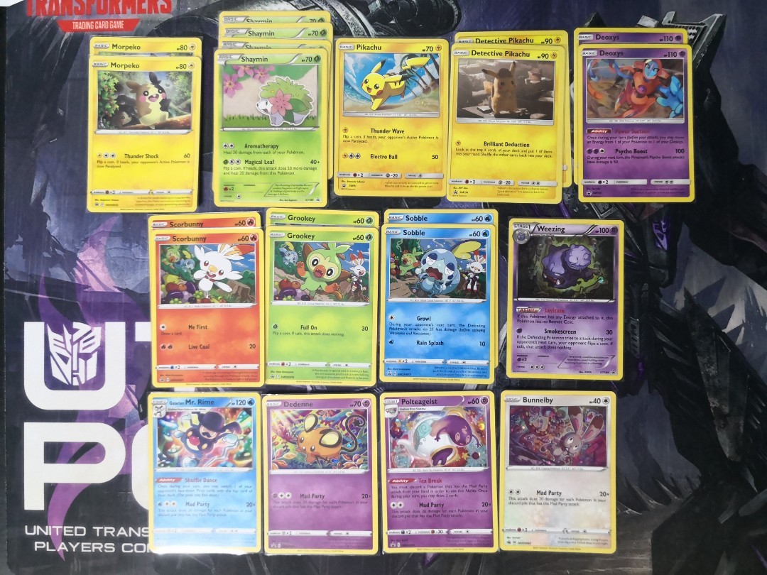 Pokemon Alternate Cosmo Holo Pikachu Deoxys Shaymin Galar Scorbunny ...