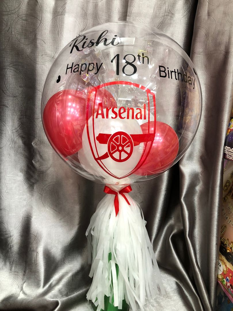 Arsenal theme balloon Bouquet, Hobbies & Toys, Stationery & Craft ...