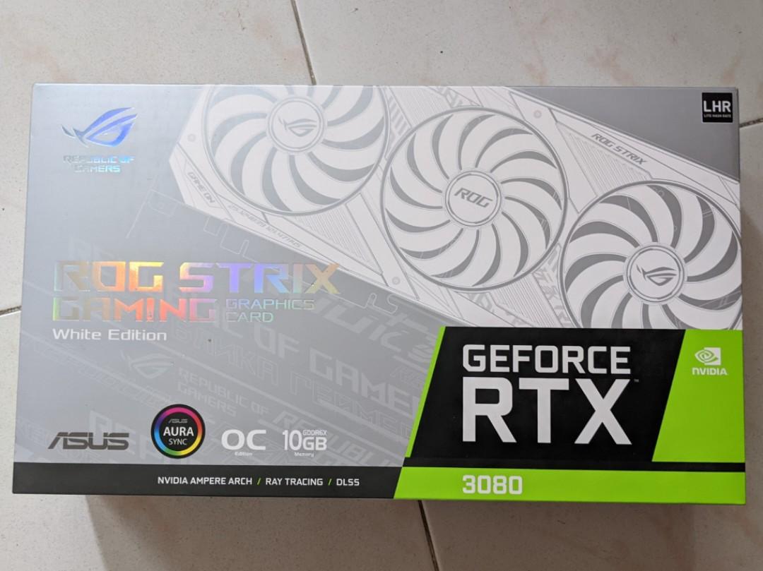 Asus RTX 3080 OC ROG Strix White Edition 10GB - NEW, Computers & Tech ...
