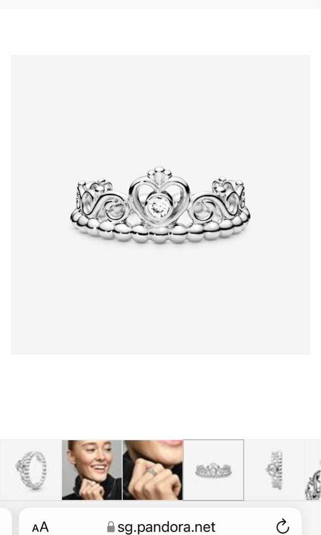 *Authentic* Pandora Princess Tiana Crown Ring, Women's Fashion, Jewelry ...