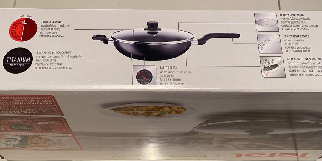 Brand New Tefal 32cm wok with lid, Furniture & Home Living, Kitchenware & Tableware, Cookware ...