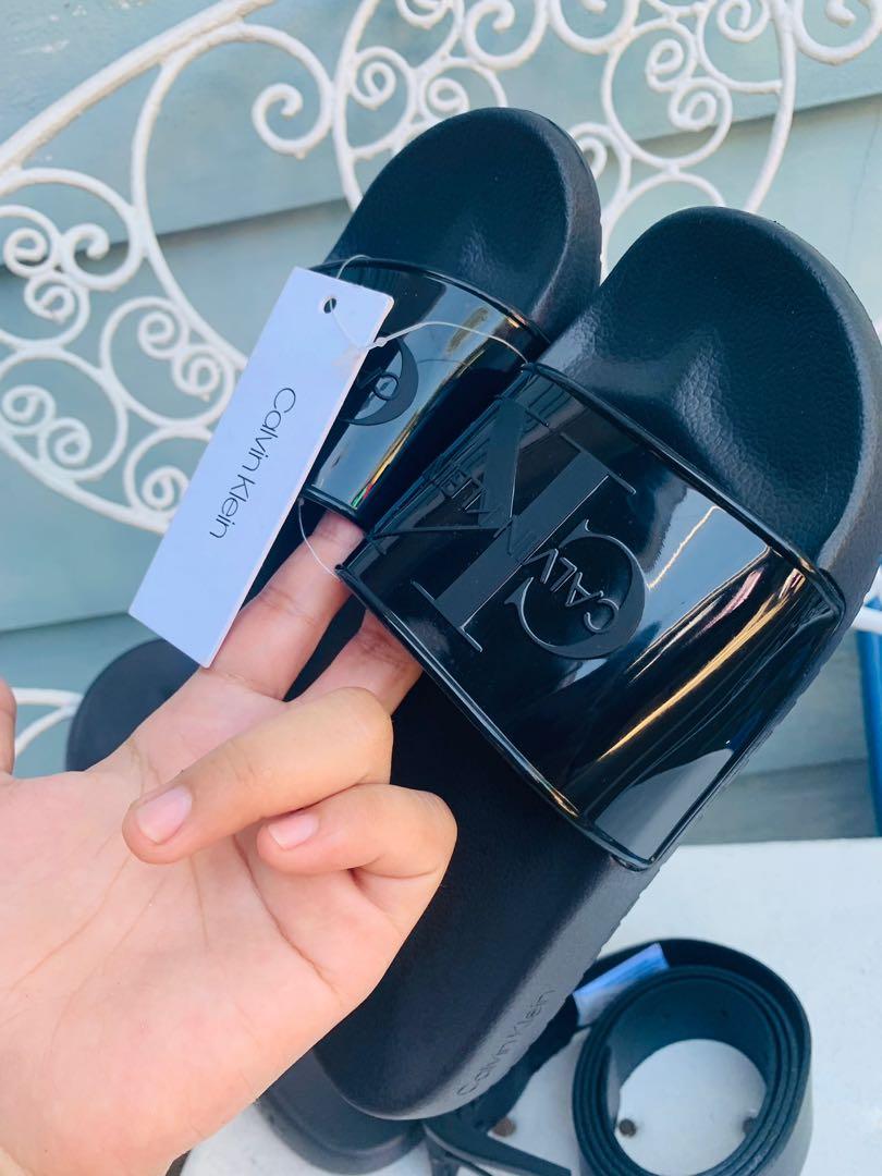 CALVIN KLEIN Slides woman, Women's Fashion, Footwear, Slippers and ...