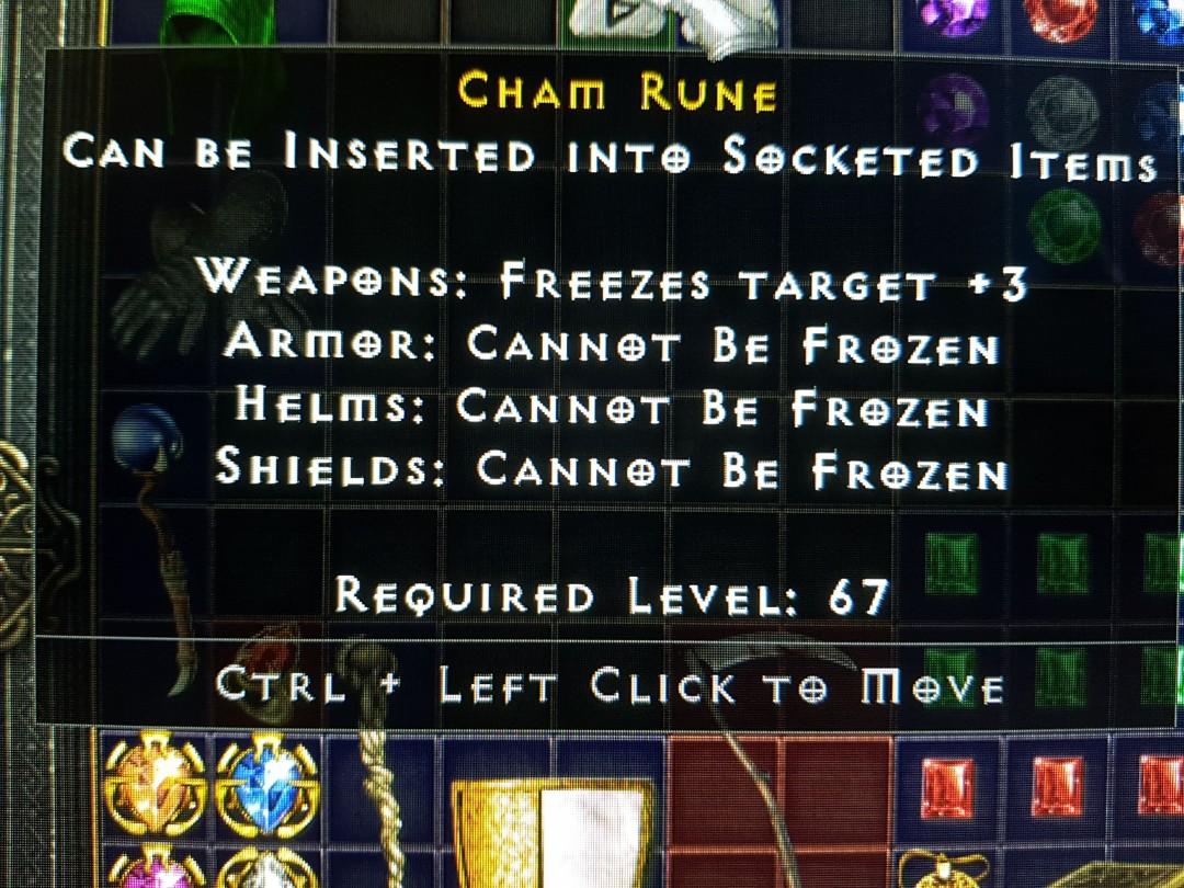 Cham rune D2R, Video Gaming, Gaming Accessories, In-Game Products on ...