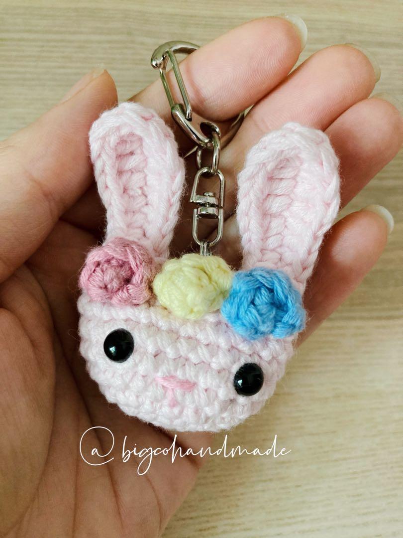 Crochet Bunny Keychain | Handmade Gift, Hobbies & Toys, Stationery ...