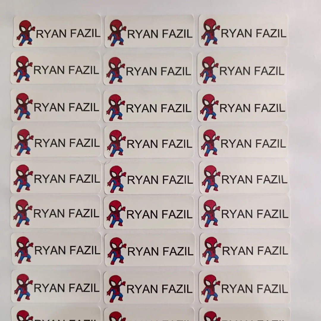 Custom Kids Name Label Sticker, Hobbies & Toys, Stationery & Craft, Art ...