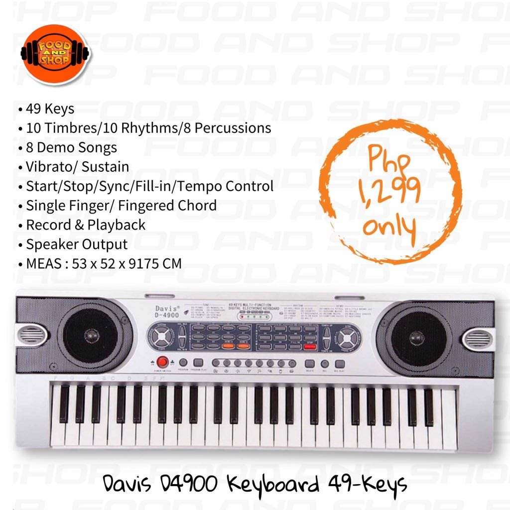 Davis D4900 Keyboard 49-Keys, Hobbies & Toys, Music & Media, Musical ...