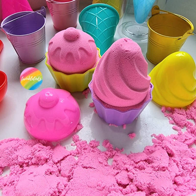 Dessert Cafe - Ice-cream & Cupcake Sensory Magic Sand Play Set ...
