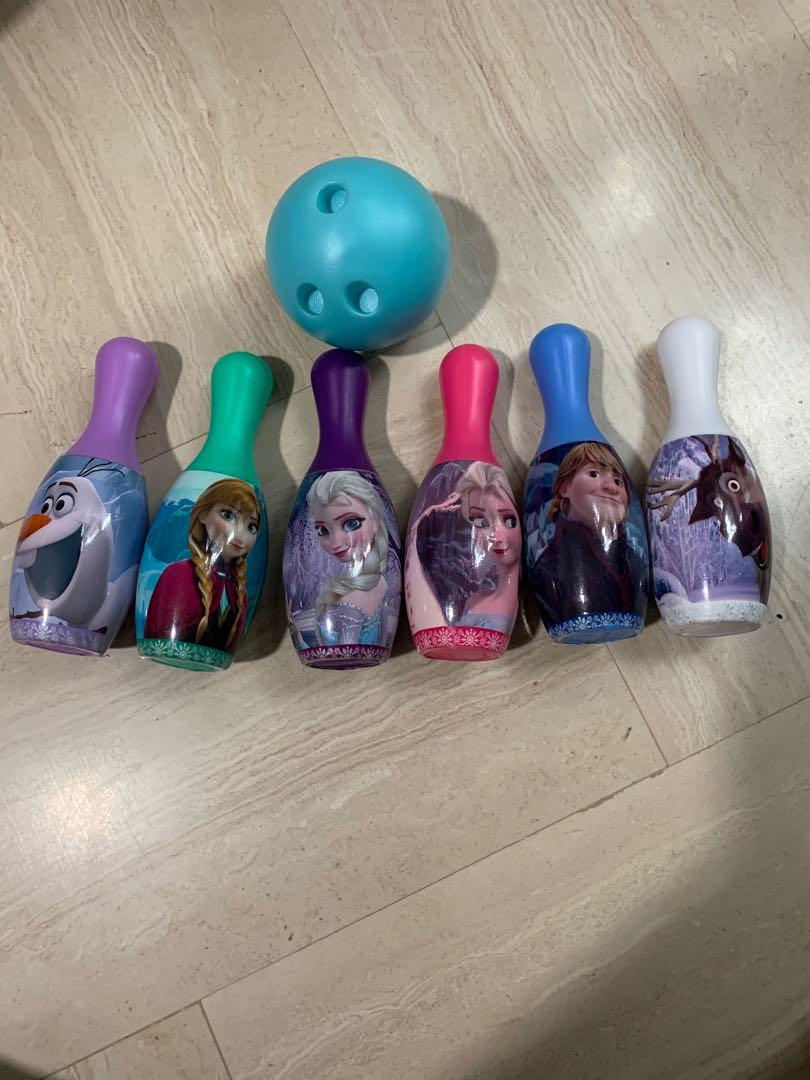 Disney Frozen Bowling Game Toy Set (Elsa, Anna, Olaf, Sven, Kristoff ...