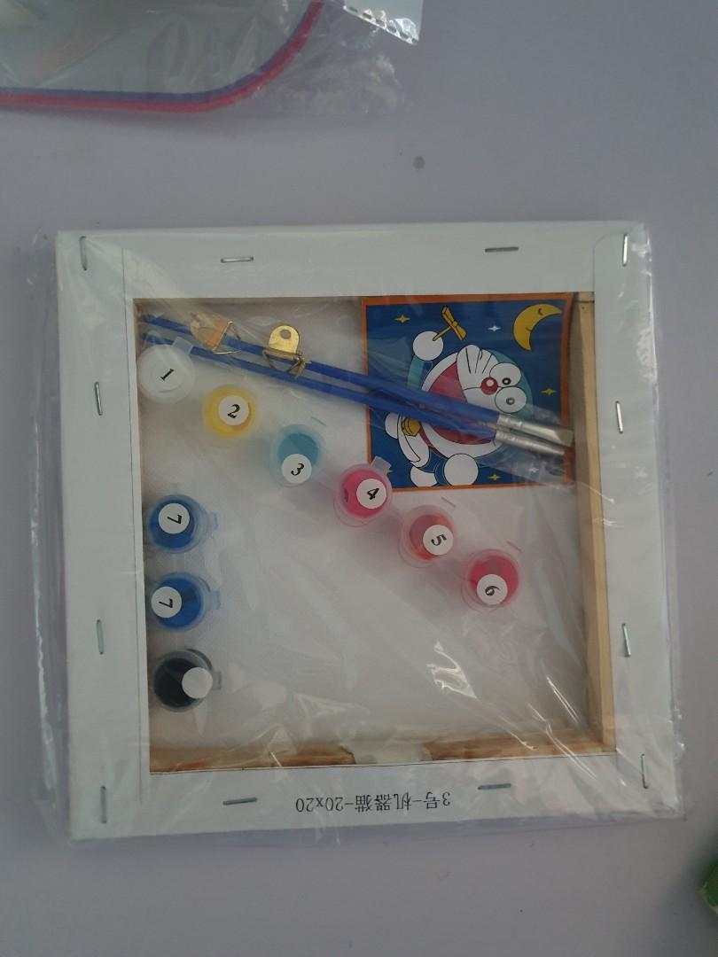 Doraemon colour number painting, Hobbies & Toys, Stationery & Craft ...