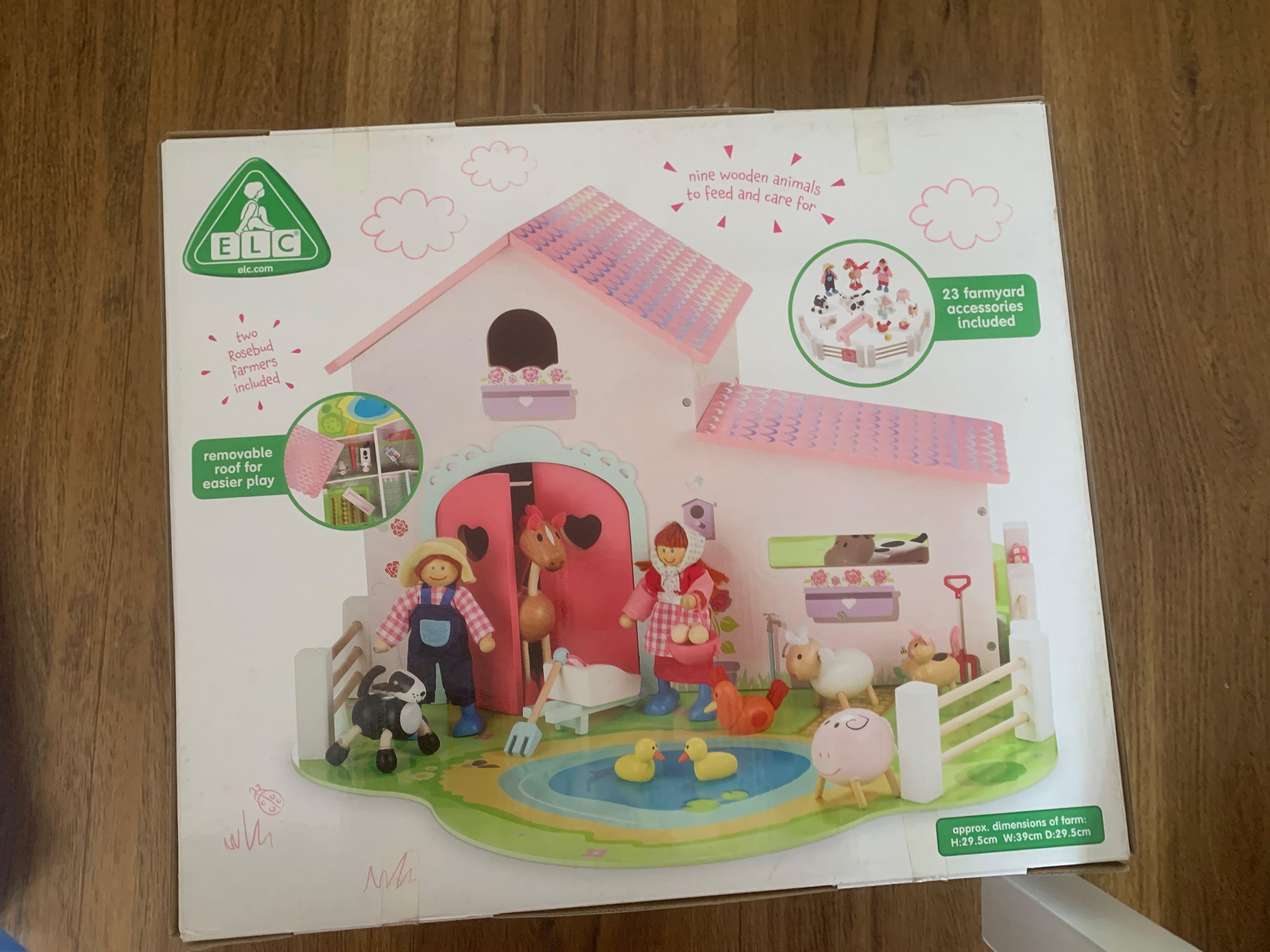 ELC Rosebud Farm Wooden Doll house, Hobbies & Toys, Toys & Games on ...
