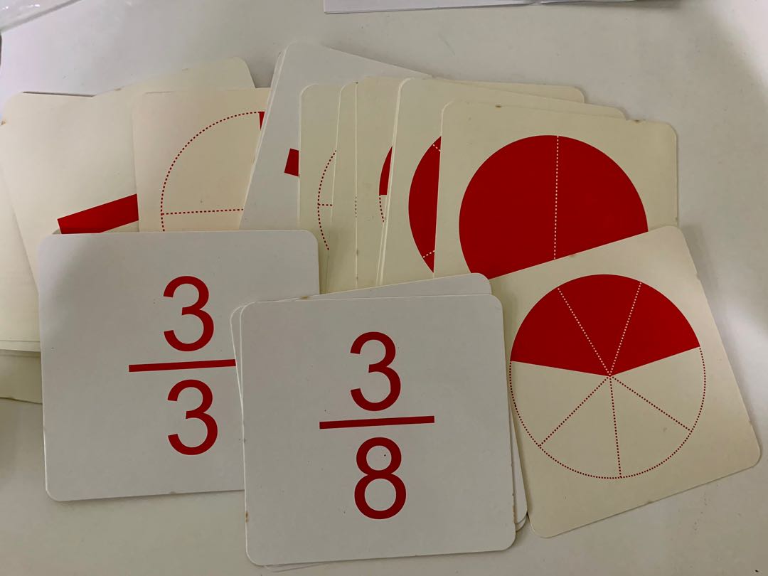 Fraction flash card, Hobbies & Toys, Toys & Games on Carousell