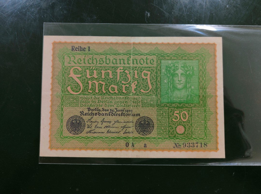 Germany 1819 50 Mark Banknote Currency VF(2), Hobbies & Toys ...