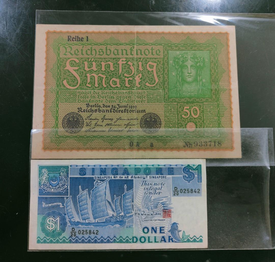 Germany 1819 50 Mark Banknote Currency VF(2), Hobbies & Toys ...