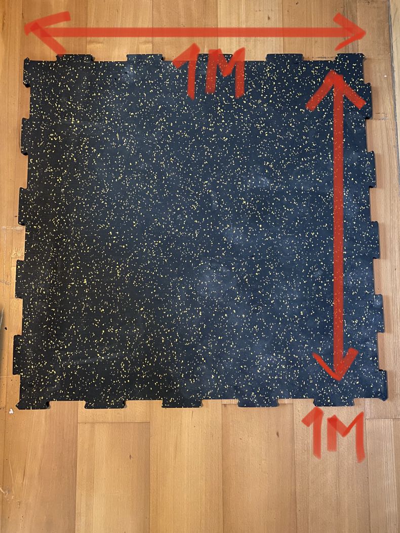 High Density Interlocking Rubber Mats (4pieces), Sports Equipment ...