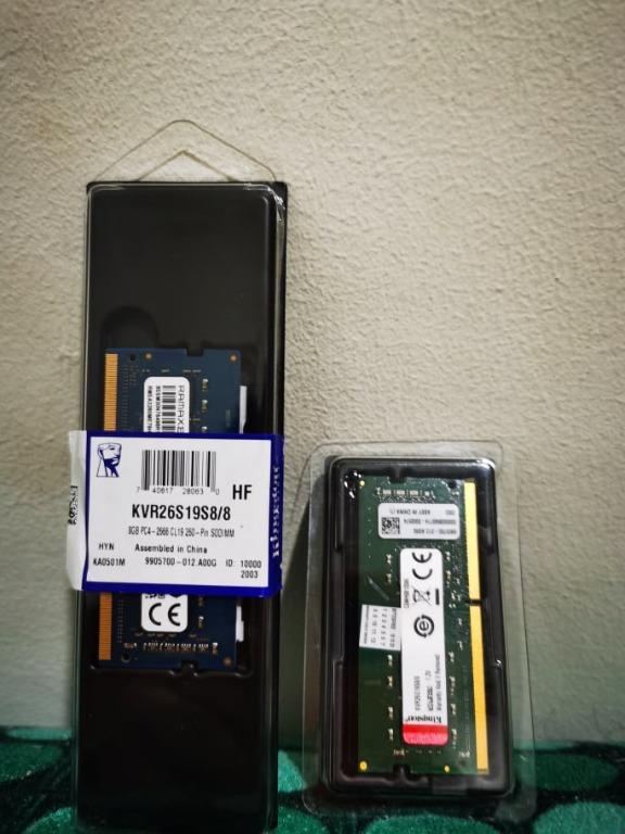 (2 units) KINGSTON 8GB RAM DDR4 2667MHz SODIMM , Computers & Tech ...