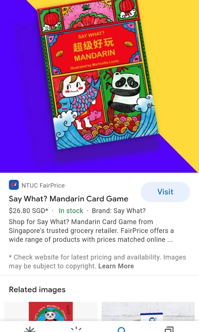 Mandarin Chinese Learning Card Game - Say What?, Hobbies & Toys, Books ...