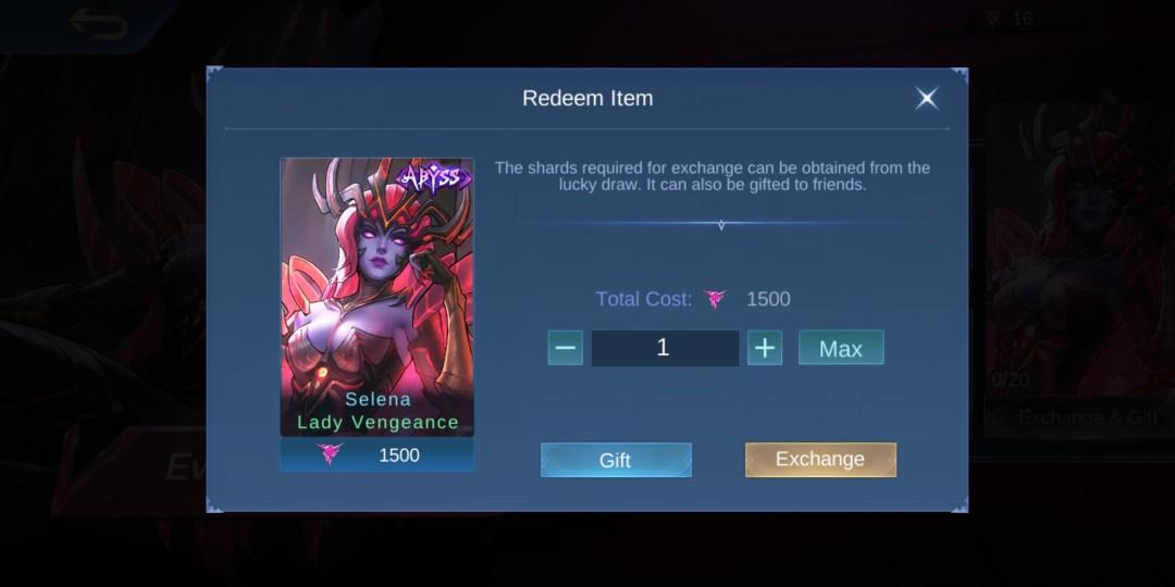 Selena abyss skin mlbb, Video Gaming, Gaming Accessories, In-Game ...