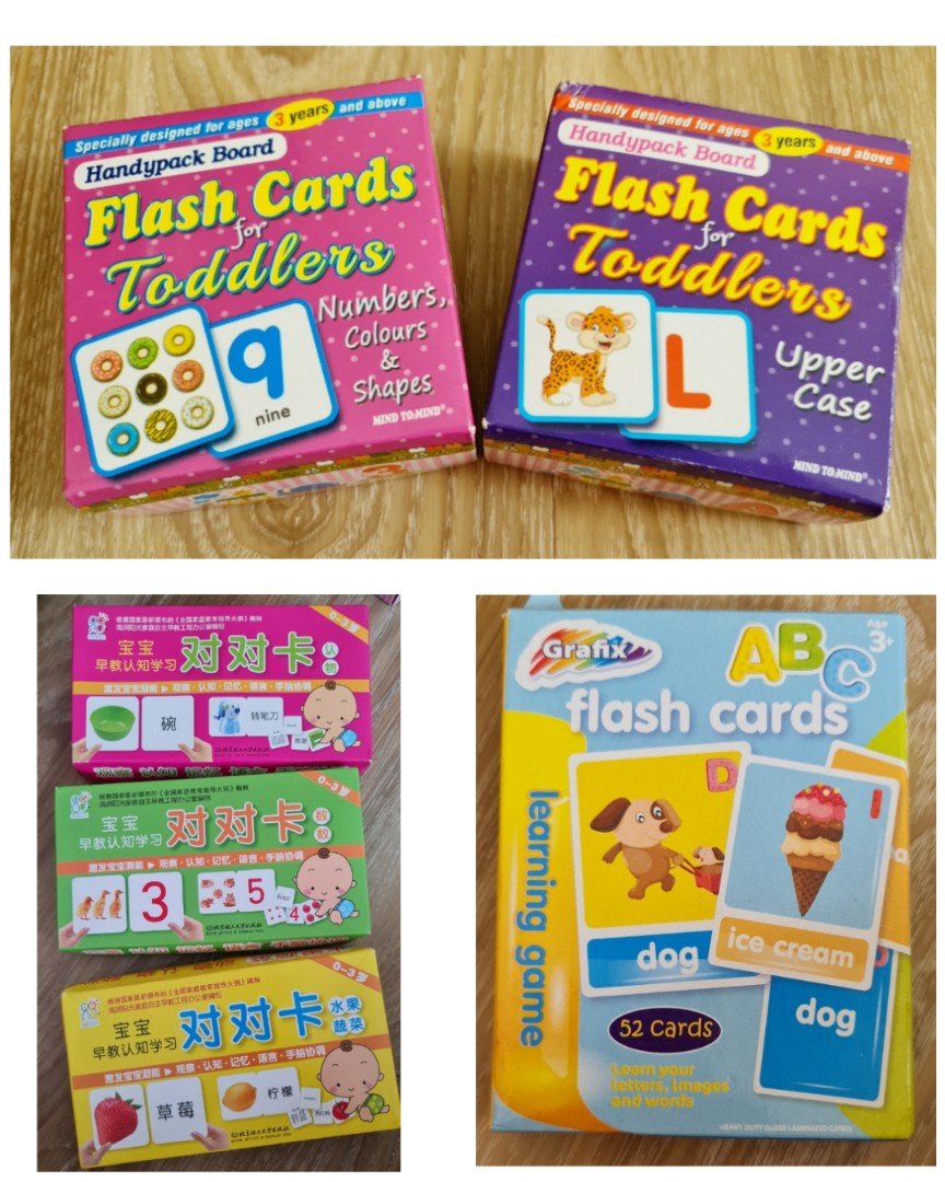 Multiple Flash Cards (Chinese & English & Math), Hobbies & Toys, Books ...