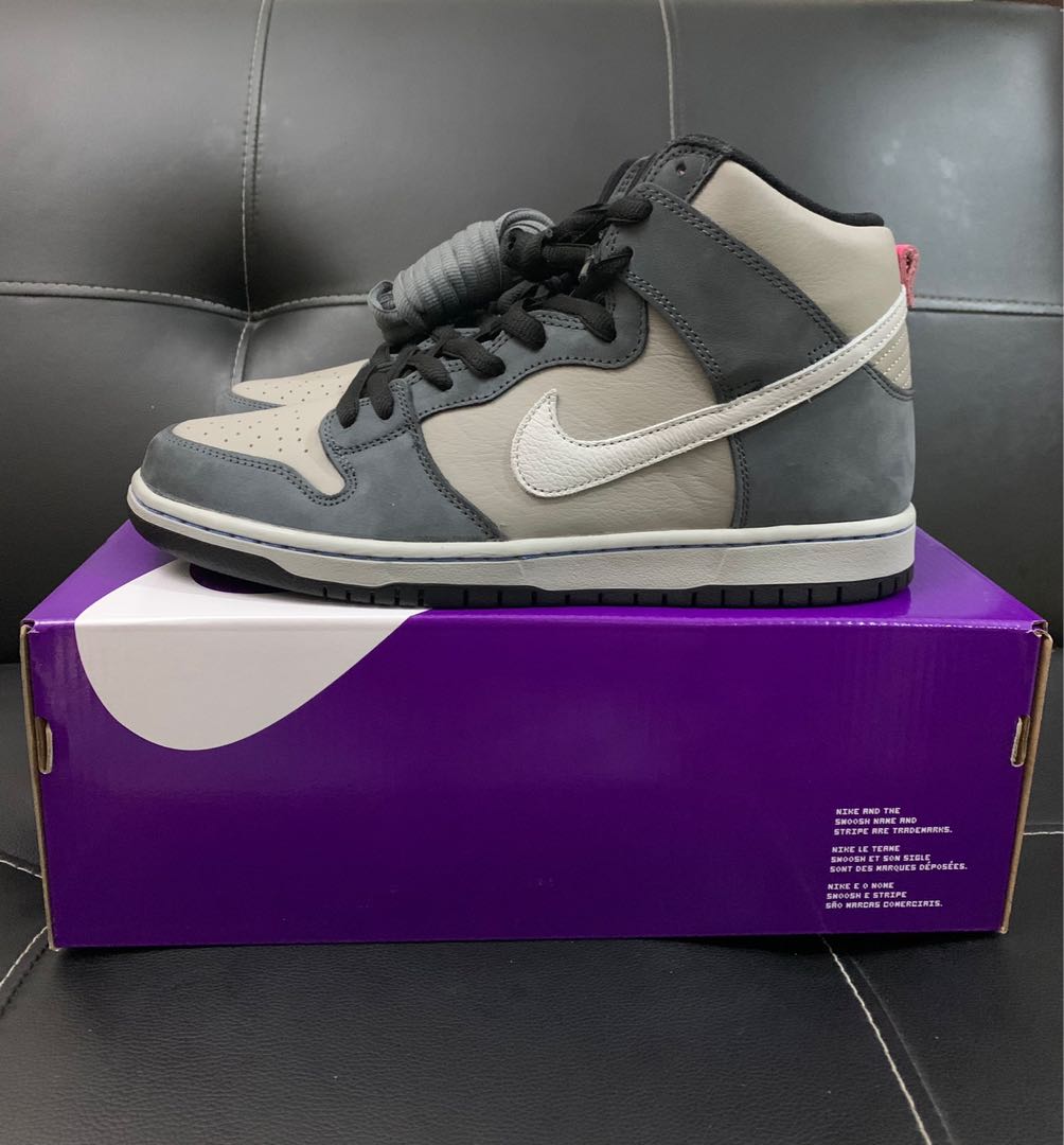 Nike SB Dunk High Grey Fog, Men's Fashion, Footwear, Sneakers on Carousell