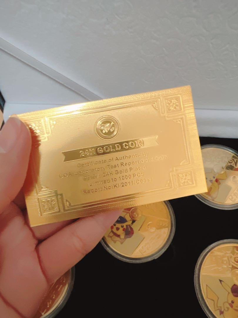 Pokemon 24K Gold Coin, Hobbies & Toys, Memorabilia & Collectibles, Fan ...