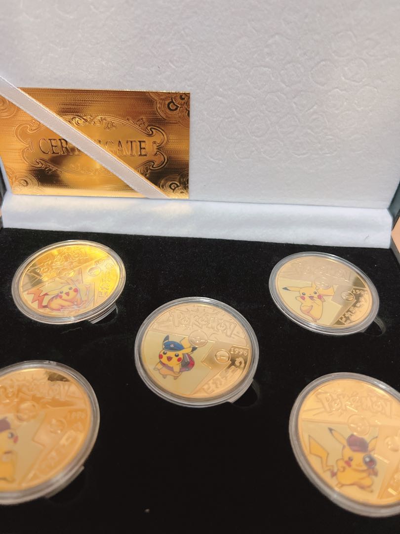 Pokemon 24K Gold Coin, Hobbies & Toys, Memorabilia & Collectibles, Fan ...