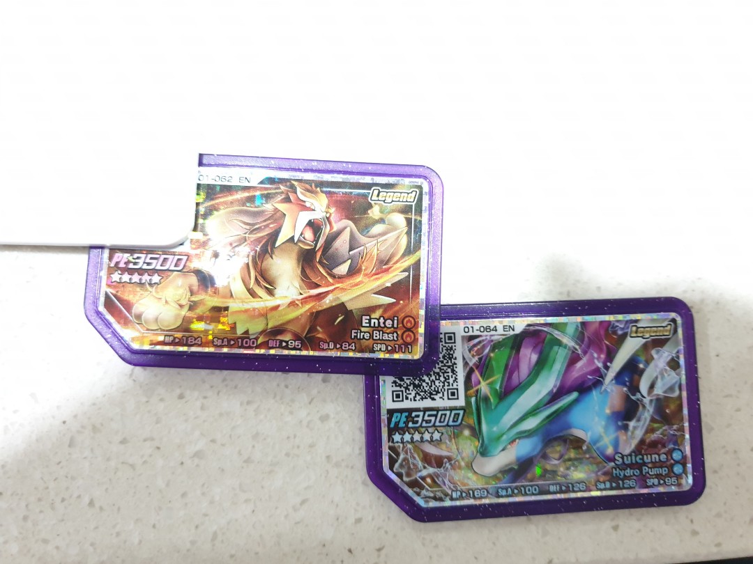 Pokemon gaole 5stars legendary rare! Suicune Entei, Hobbies & Toys ...