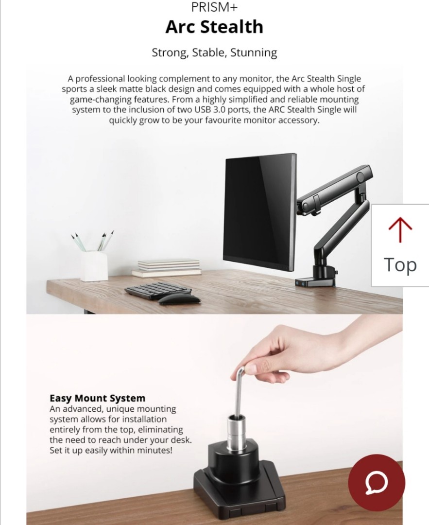 Prims+ Arc Stealth Monitor Arm, Mobile Phones & Gadgets, Mobile ...